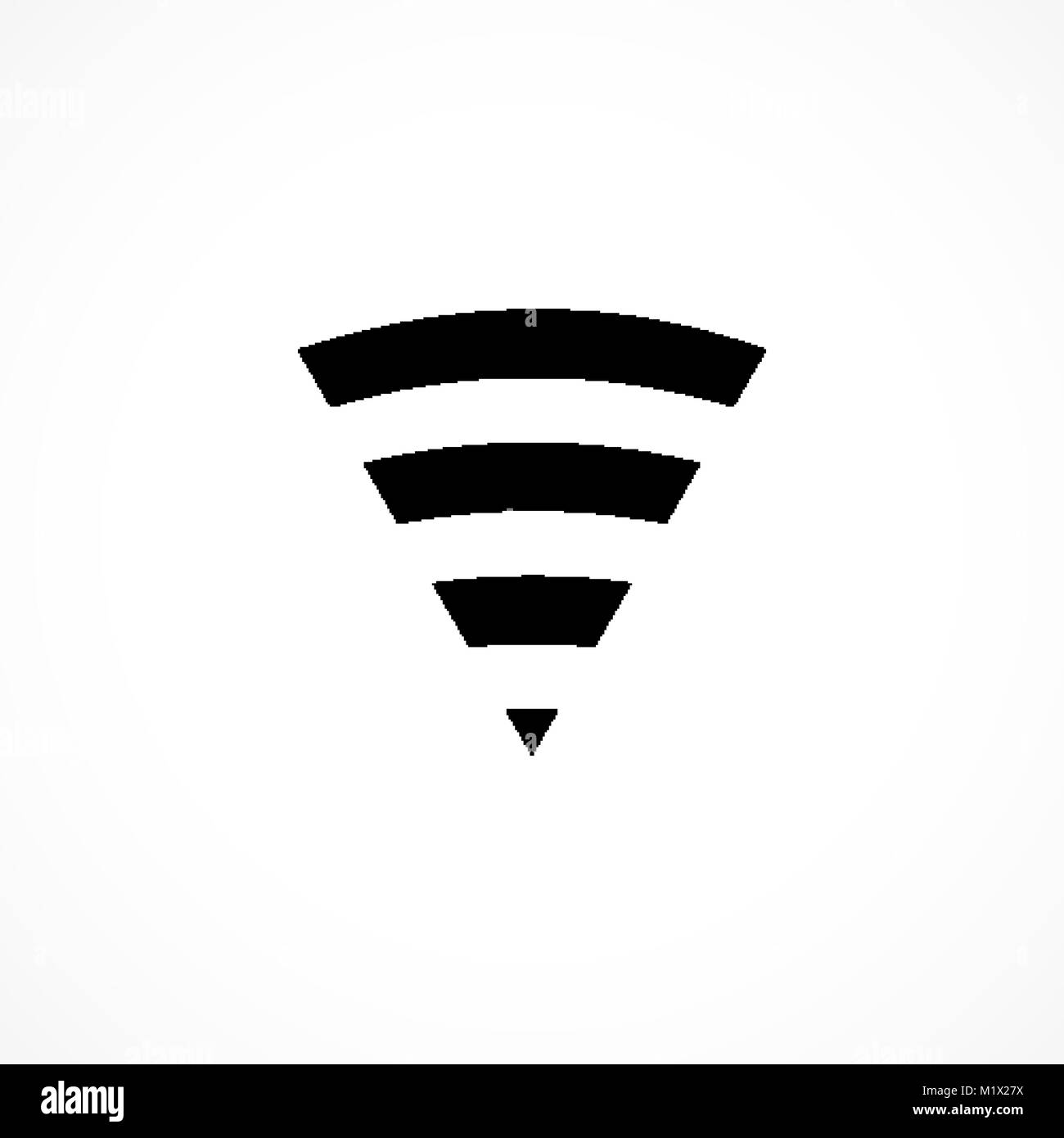 Stylized wifi connection sign. Simple black icon Stock Vector Image ...