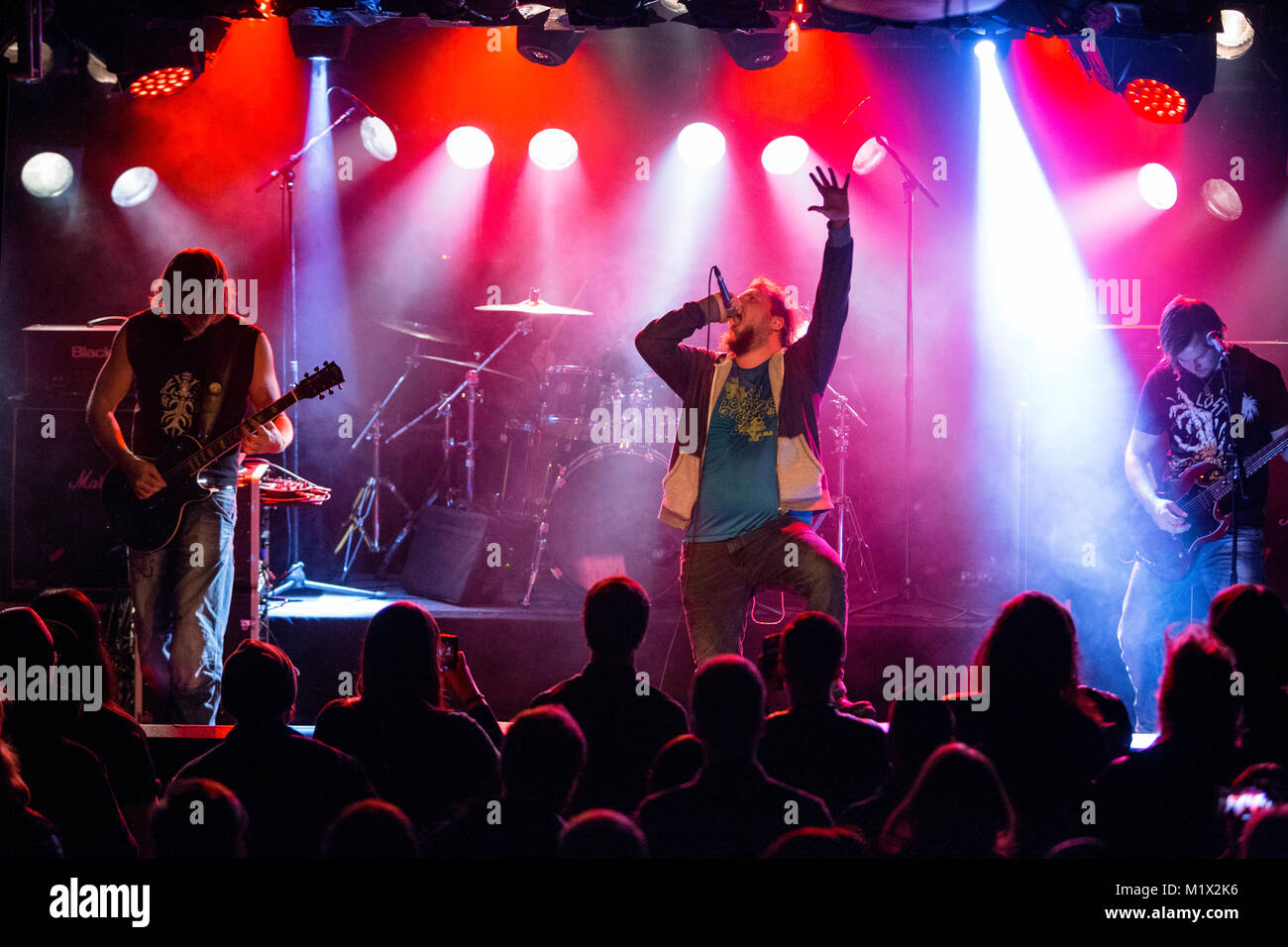 Norway, Bergen - October 06, 2017. The Norwegian metal band Once Awake ...