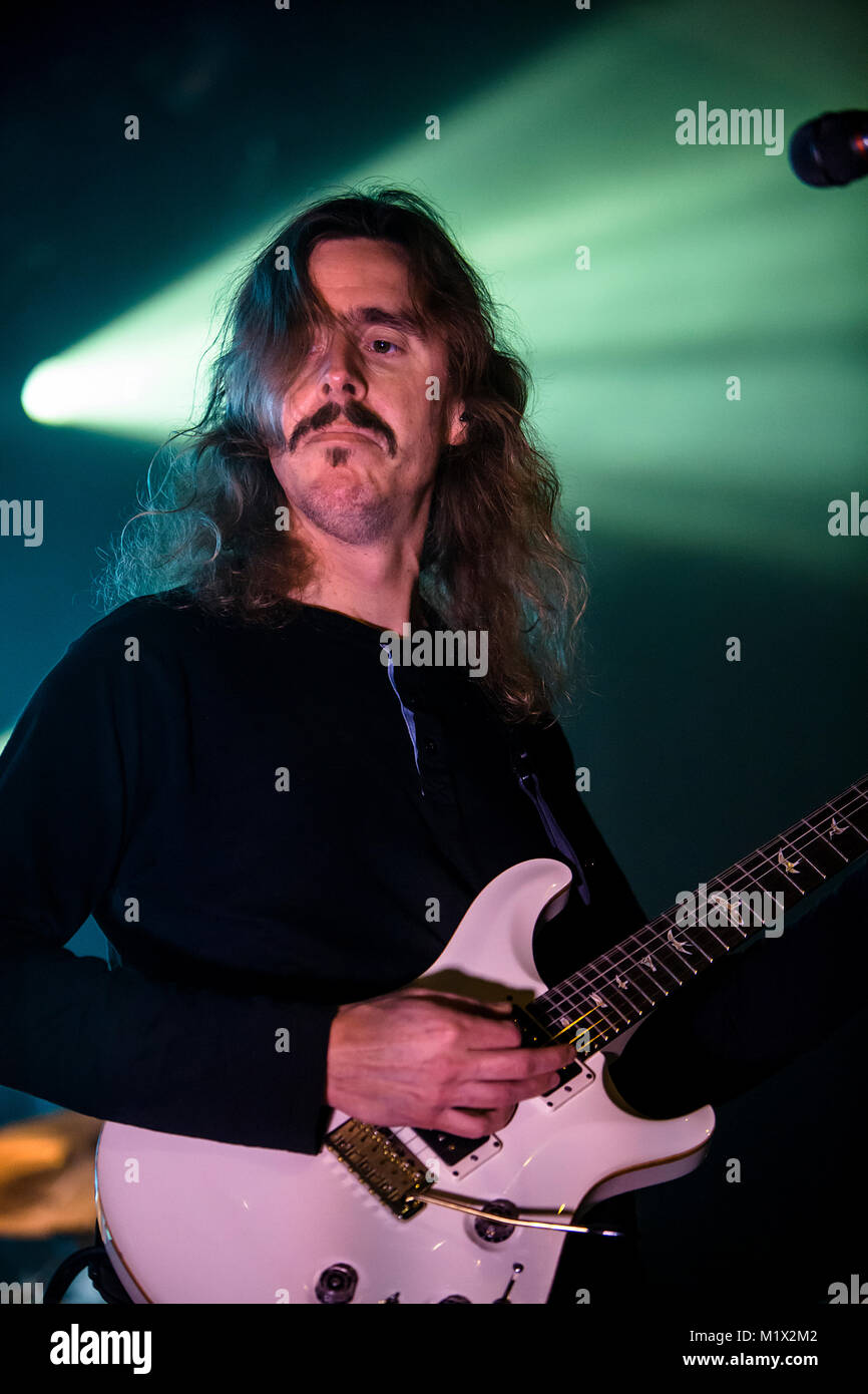 The progressive Swedish death metal band Opeth performs a live concert ...