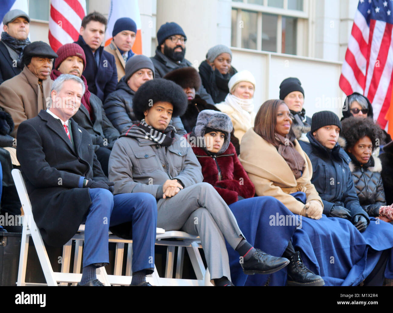 The 2018 Inaugural Ceremony for New York Mayor Bill de Blasio where the ...