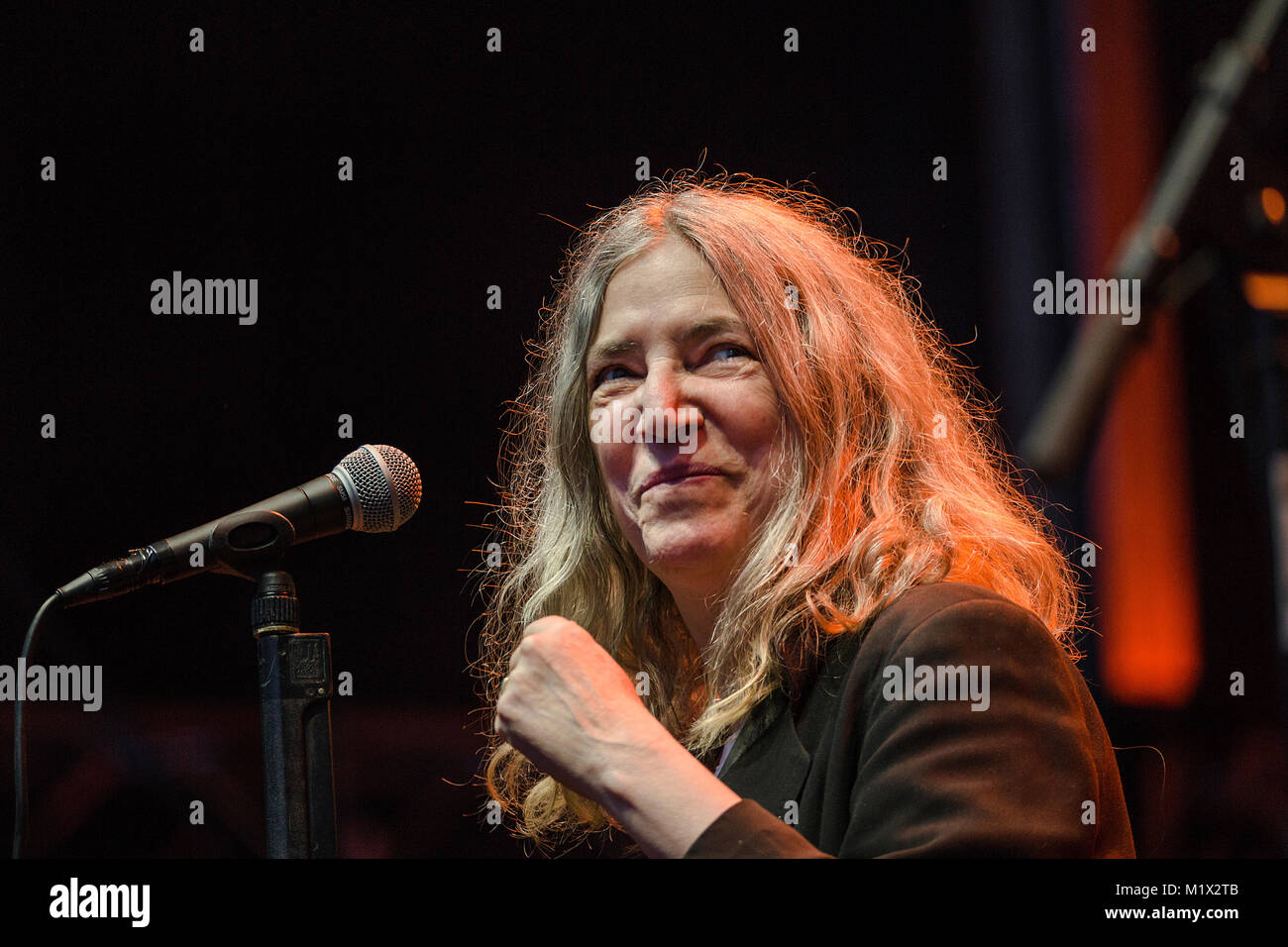The American singer, songwriter and poet Patti Smith performs a live ...