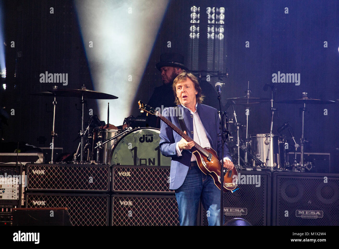 Paul McCartney, the English singer, songwriter, musician and composer ...