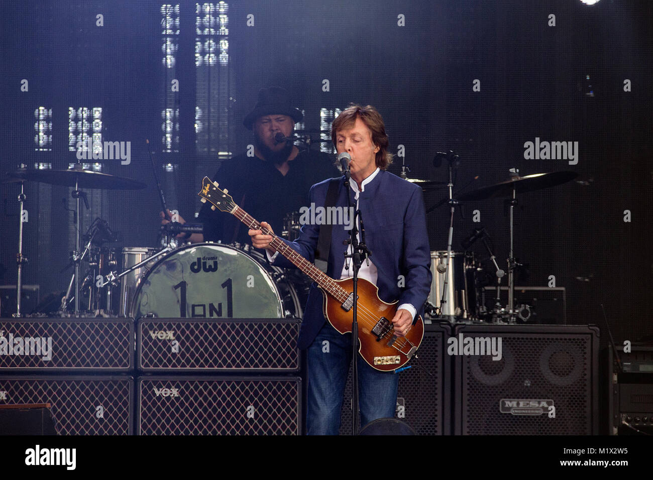 Paul McCartney, the English singer, songwriter, musician and composer ...