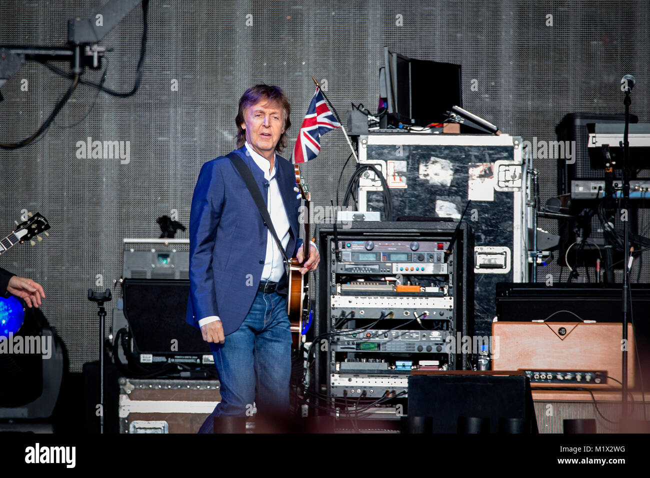 Paul McCartney, the English singer, songwriter, musician and composer ...