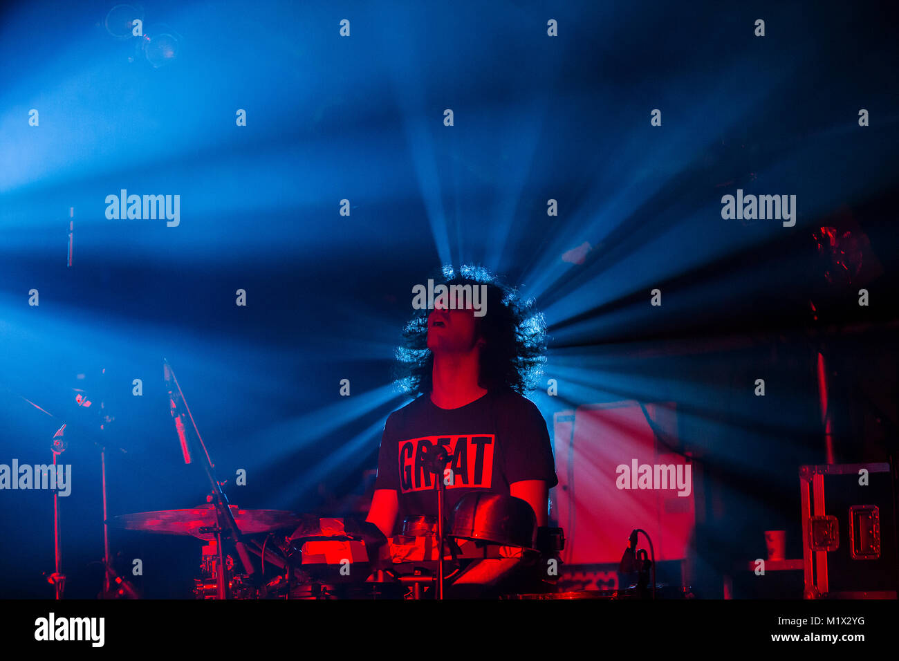 The Norwegian rock band Pil & Bue performs a live concert at Hulen in ...
