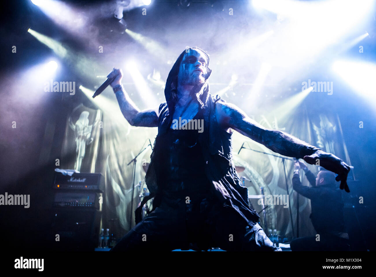 The Irish extreme metal band Primordial performs a live concert at the ...