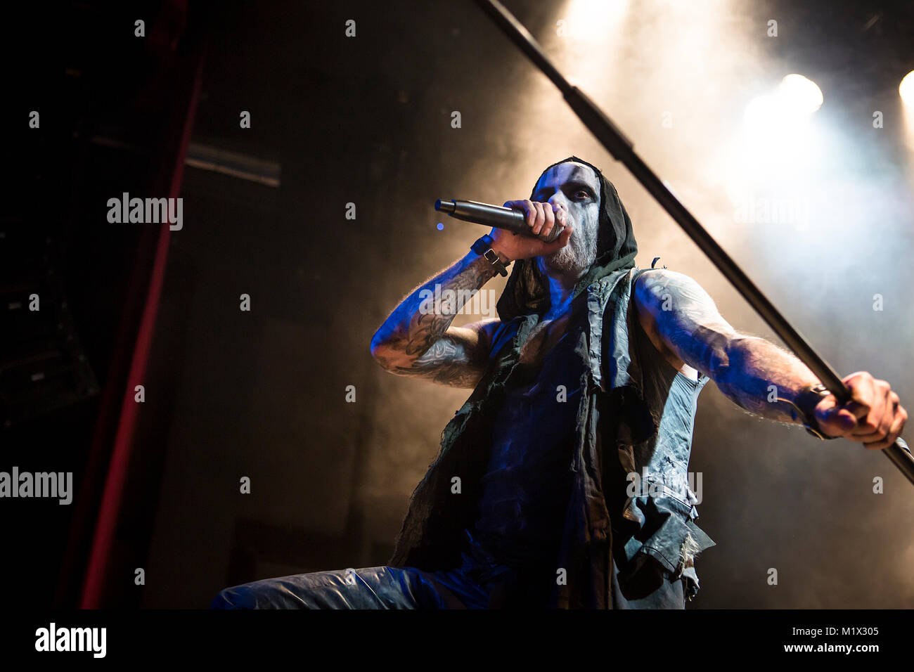 The Irish extreme metal band Primordial performs a live concert at the ...