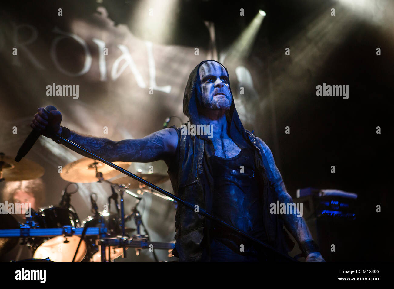 The Irish extreme metal band Primordial performs a live concert at the ...