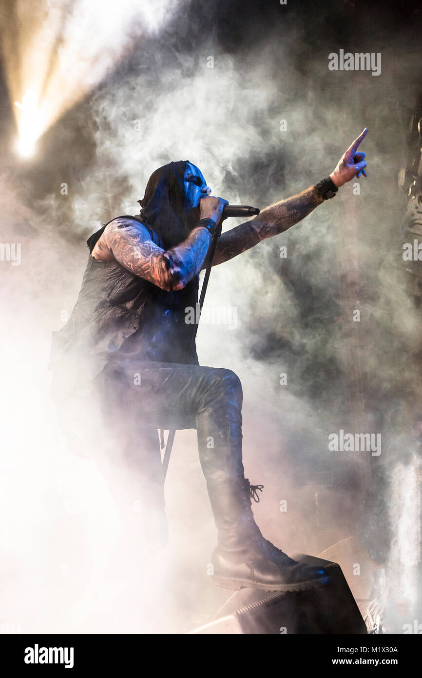 The Irish extreme metal band Primordial performs a live concert at the ...