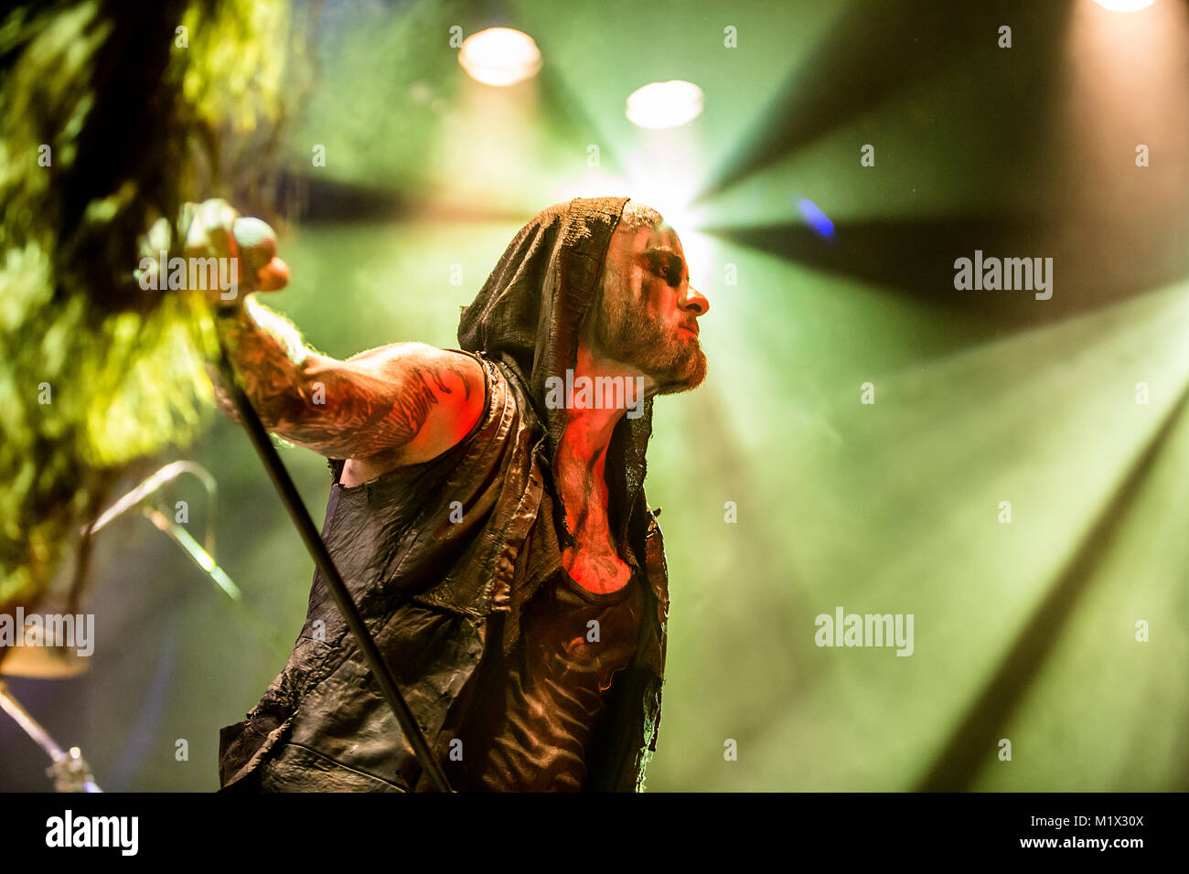 The Irish extreme metal band Primordial performs a live concert at the ...