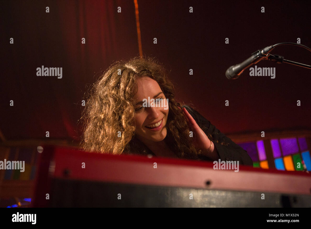 The English singer and songwriter Rae Morris performs a live concert at ...