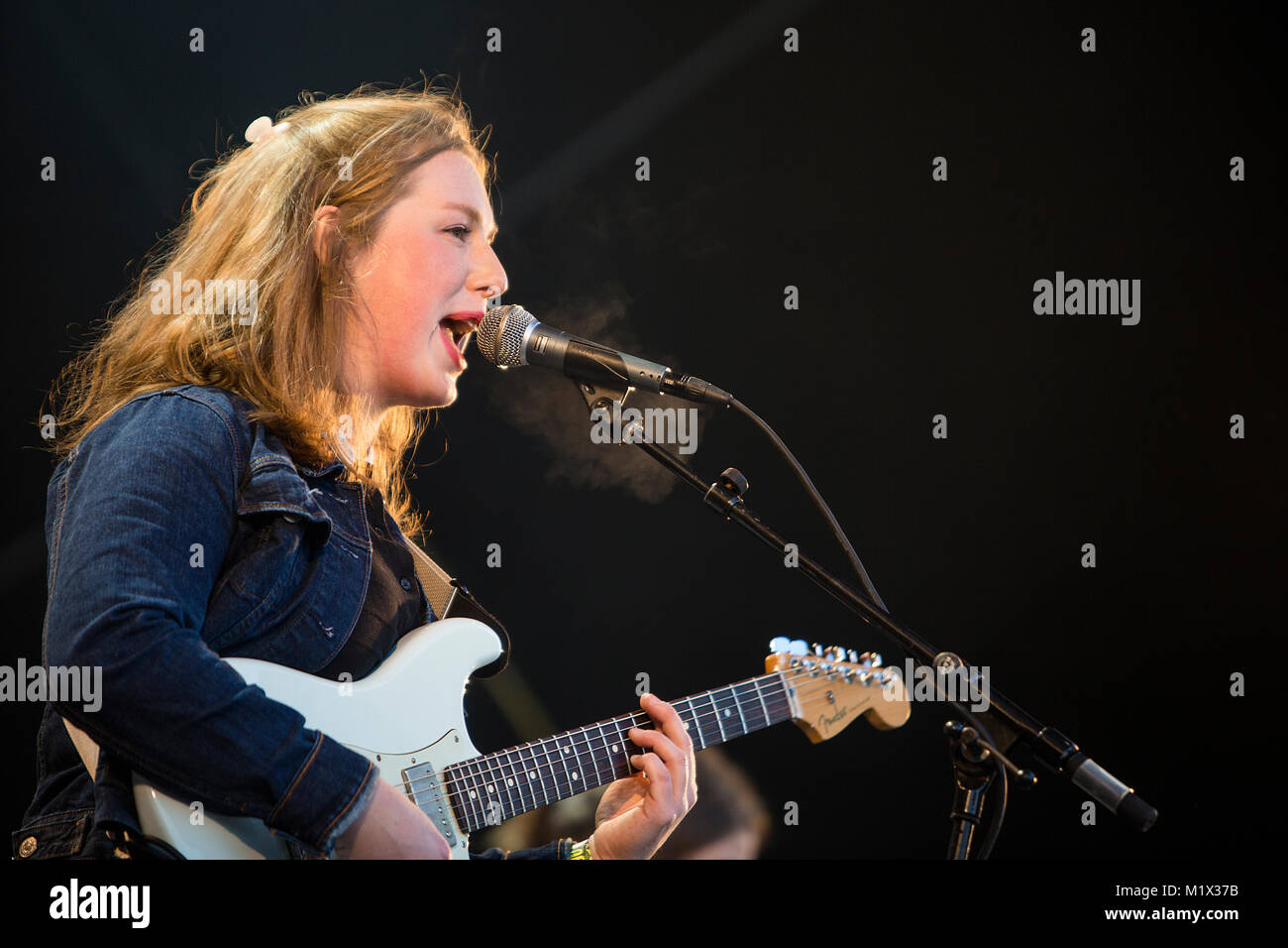 The Norwegian all female indie rock band Razika performs a live concert ...