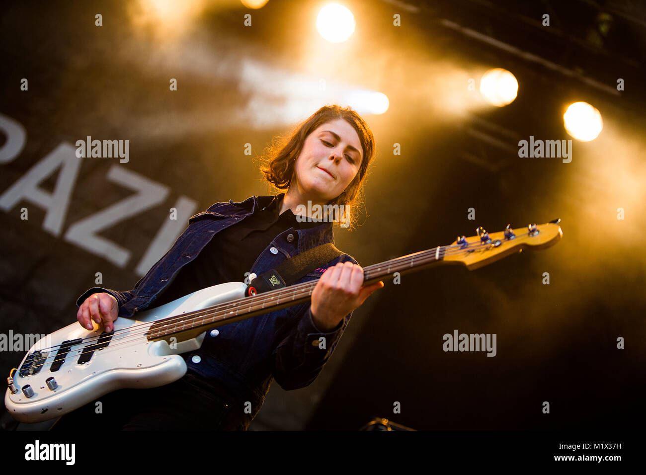 The Norwegian all female indie rock band Razika performs a live concert ...