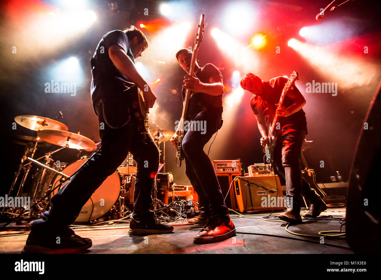 The Norwegian hard rock band Ribozyme performs live at USF Verftet in ...