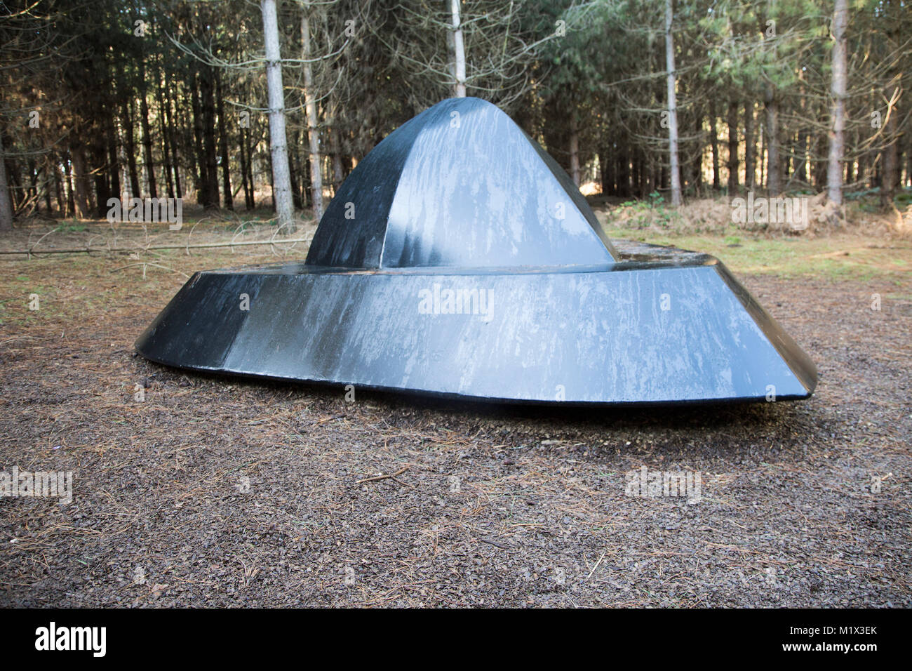 Rendlesham UFO trail, Rendlesham forest, Suffolk, England, UK Stock ...