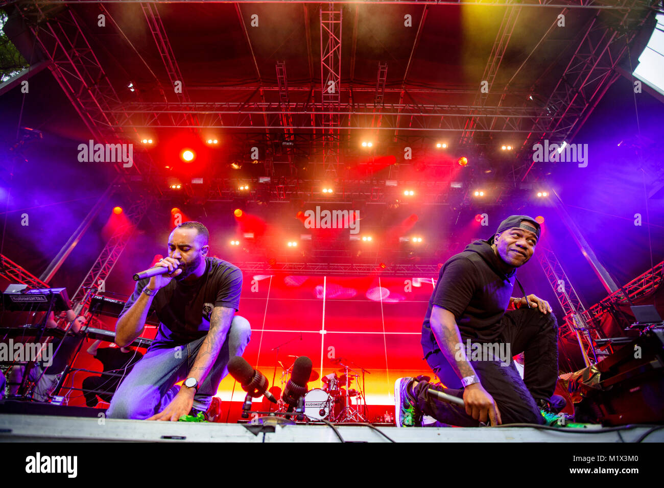 The English drum and bass band Rudimental performs a live concert at ...