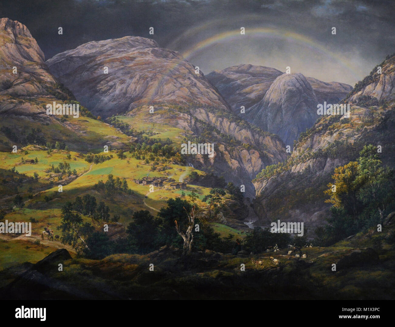 Johan Christian Dahl (1788-1857). Norwegian painter. View from Stalheim ...