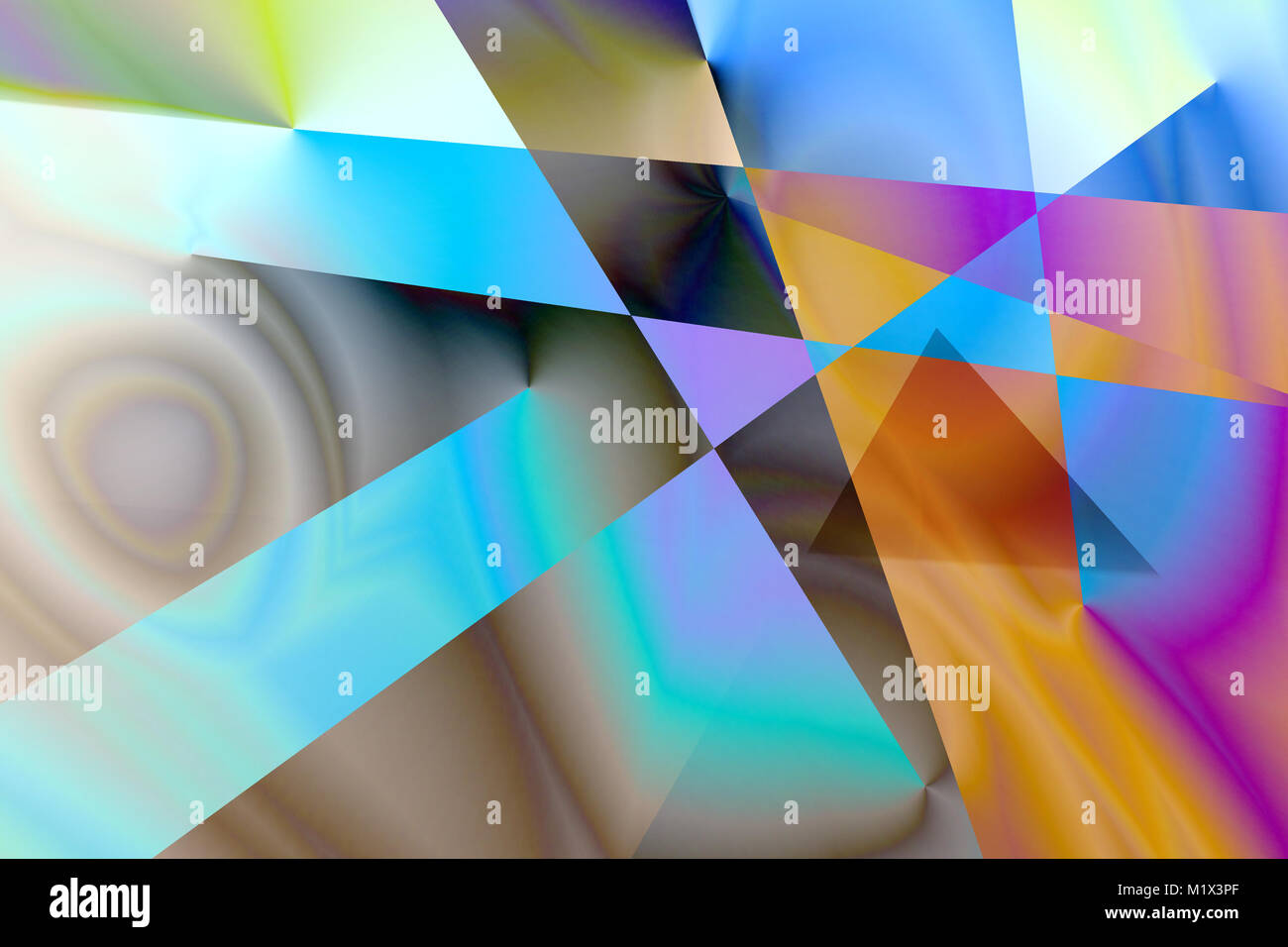 Abstract image in geometric style with bold, overlapping lines of ...