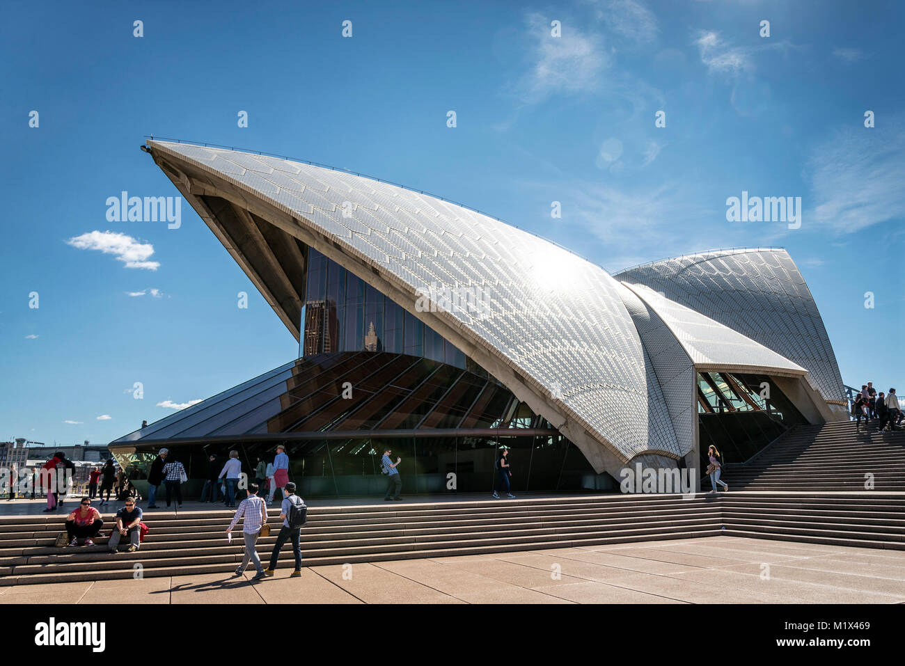 exterior architecture detail of famous sydney opera house landmark in ...