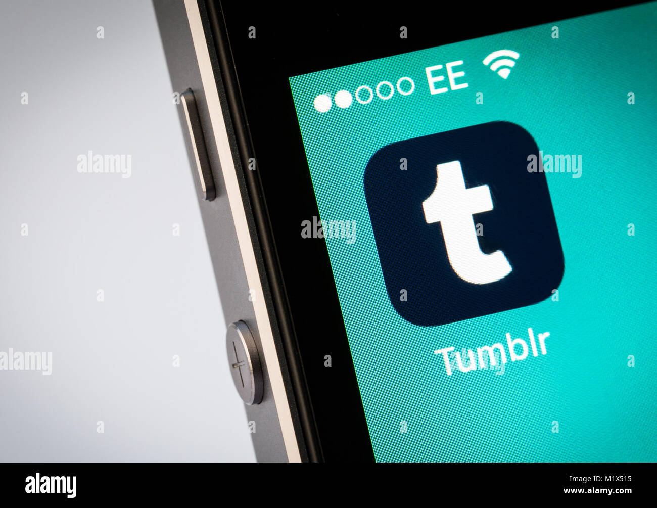 Tumblr app on an iPhone mobile phone Stock Photo - Alamy