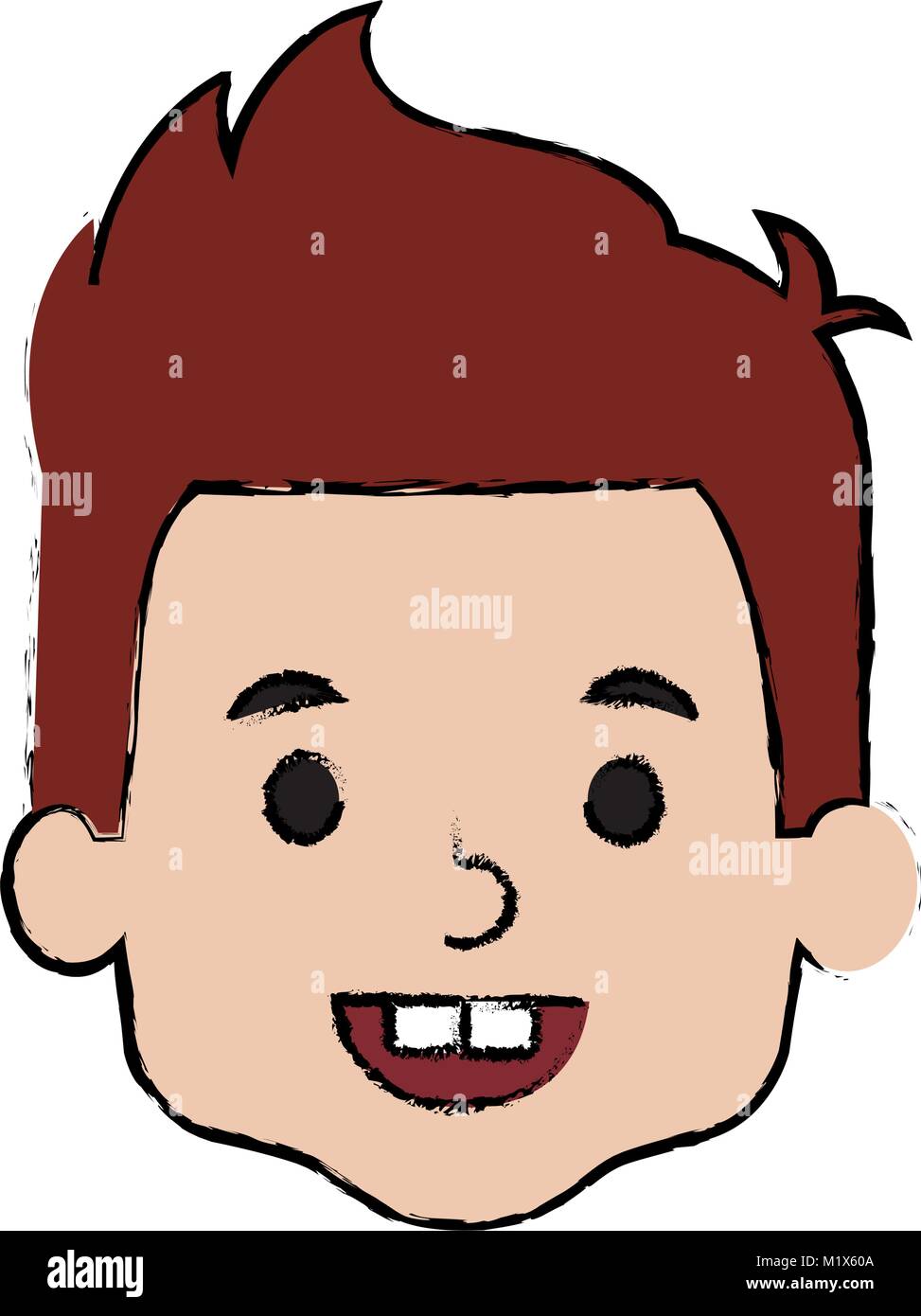cute and little boy head Stock Vector Image & Art - Alamy