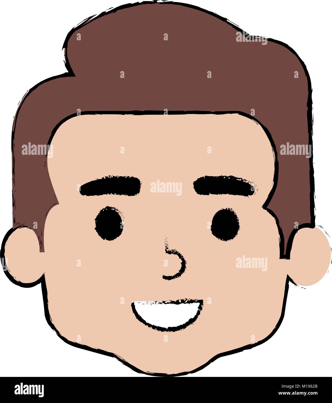 cute and little boy head Stock Vector Image & Art - Alamy