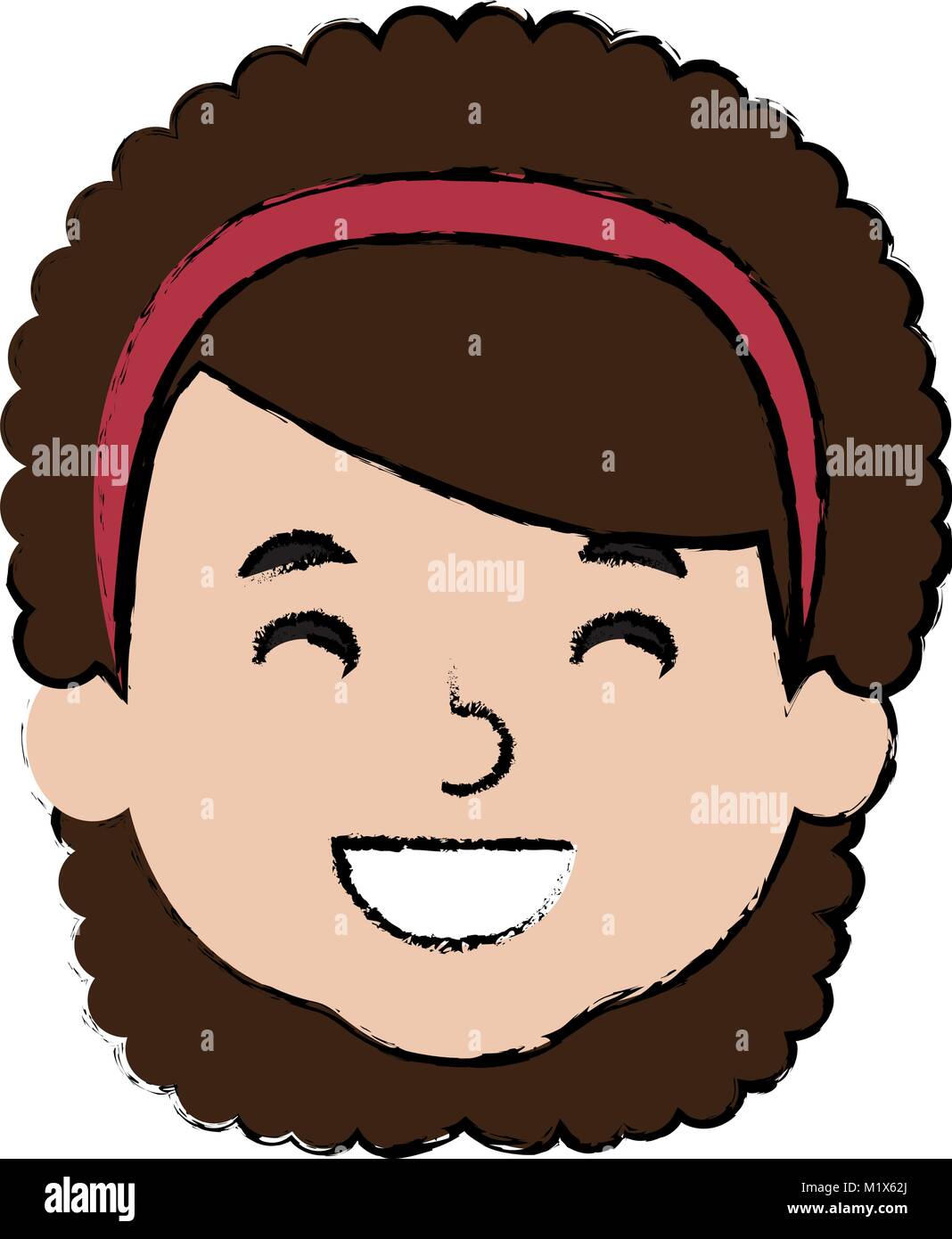 cute and little girl head Stock Vector Image & Art - Alamy