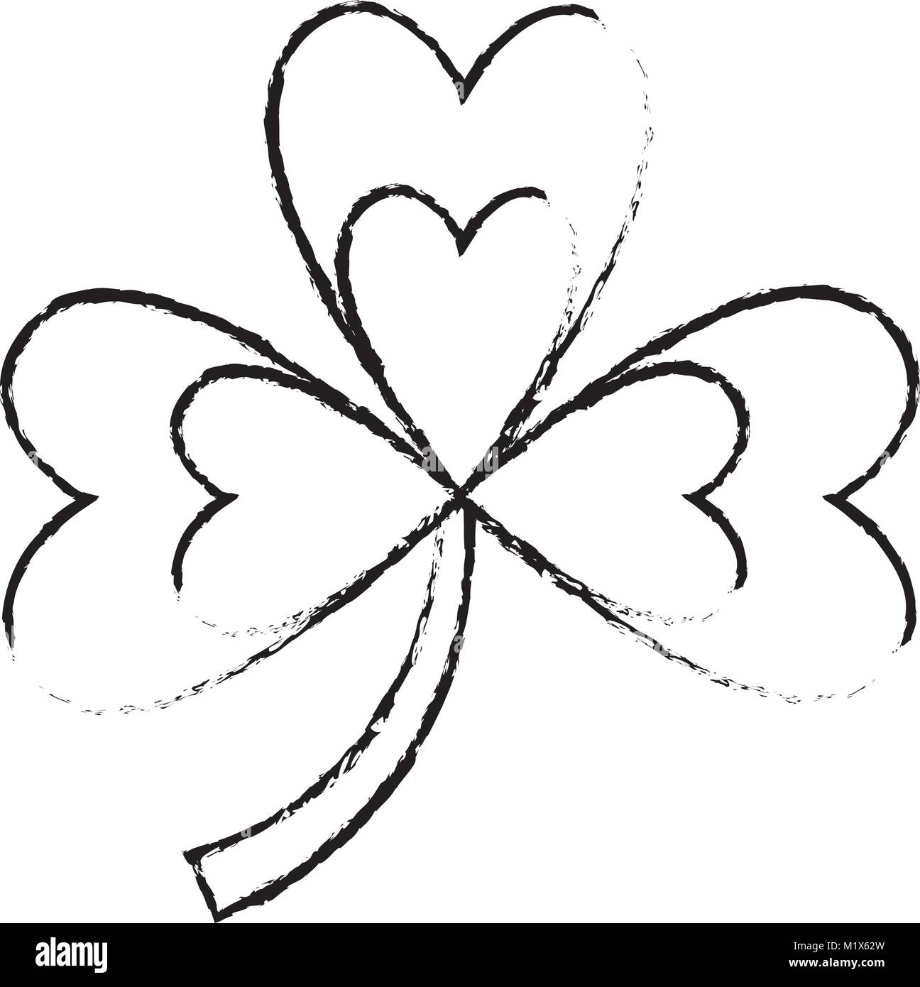 Clover four three leaves Cut Out Stock Images & Pictures - Alamy