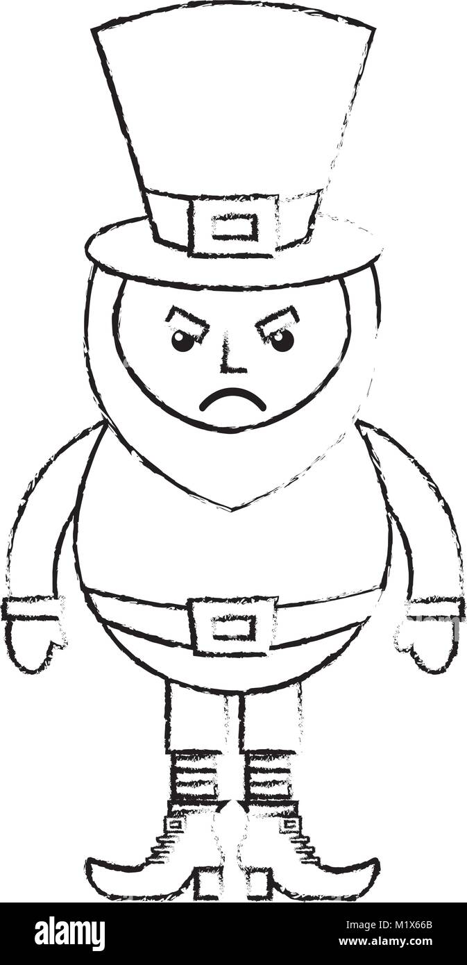 leprechaun angry cartoon st patricks day character Stock Vector Image ...