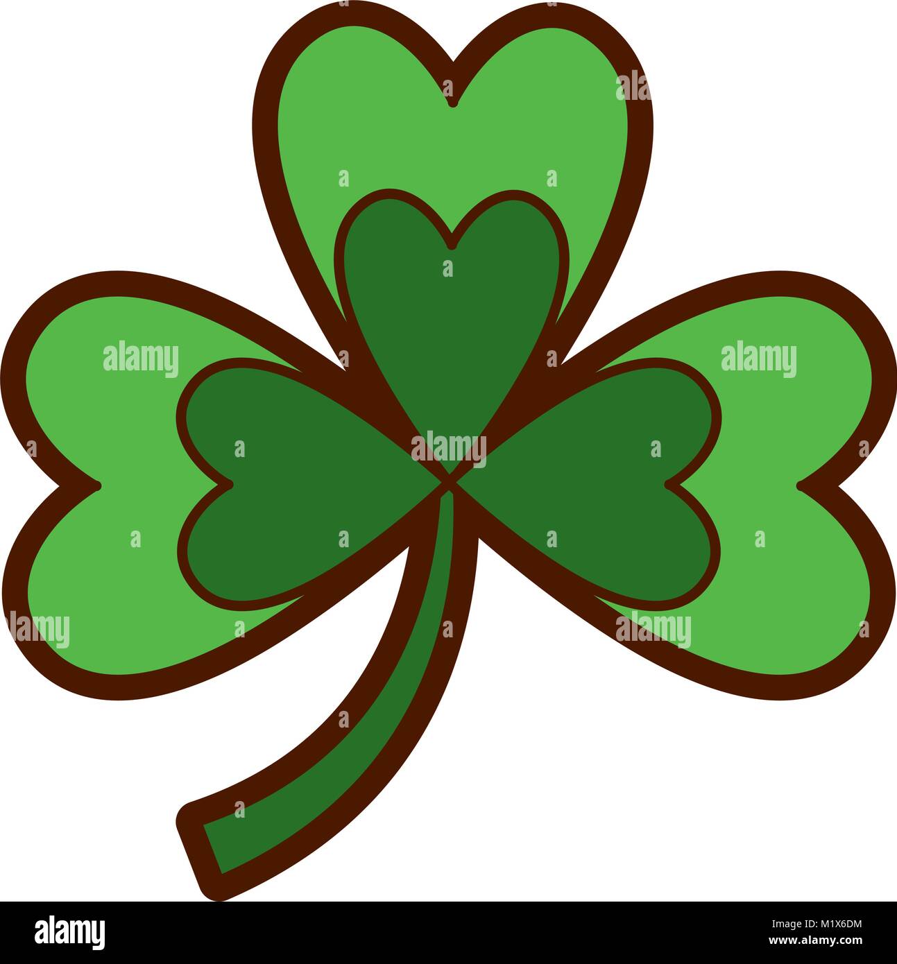 Clover four three leaves Cut Out Stock Images & Pictures - Alamy