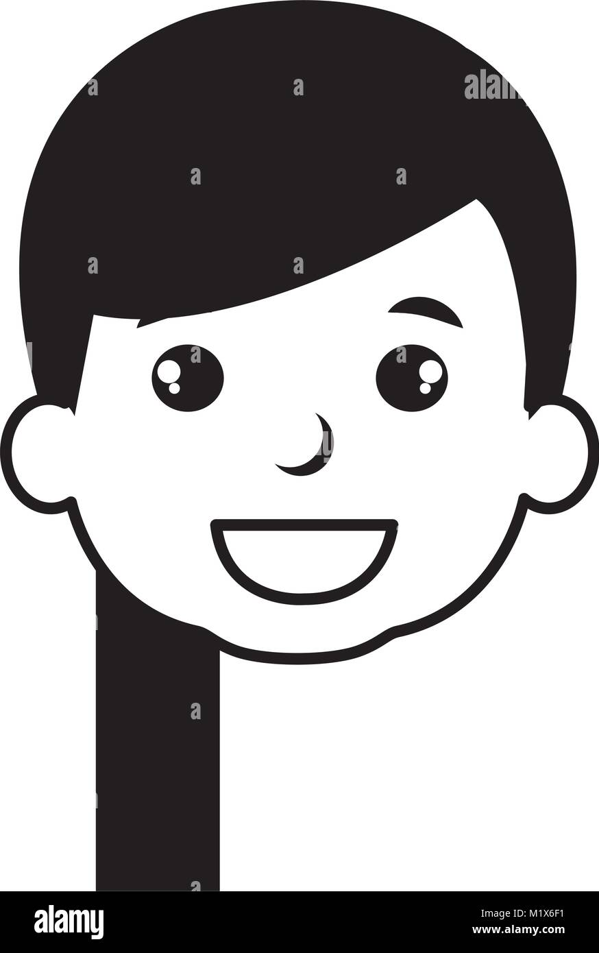 cute and little girl head Stock Vector Image & Art - Alamy