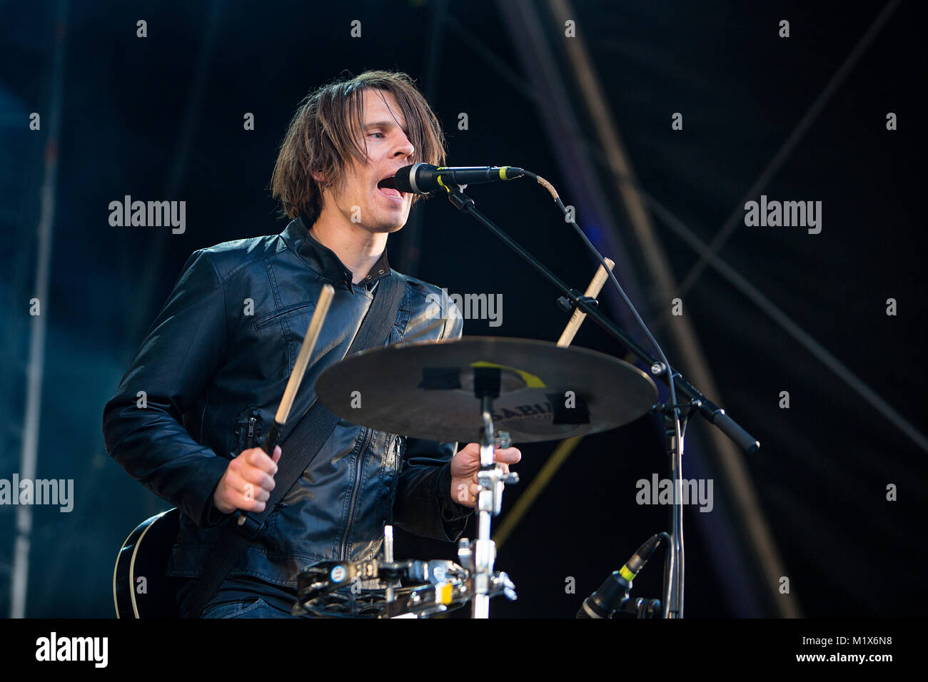 The Norwegian indie pop band Team Me performs a live concert at the ...