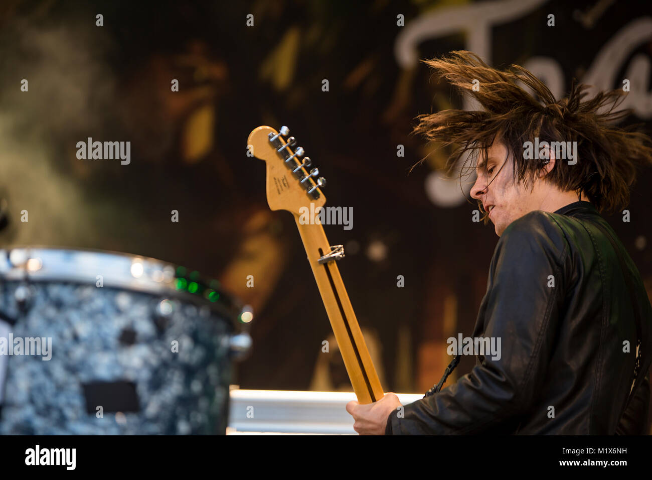 The Norwegian indie pop band Team Me performs a live concert at the ...