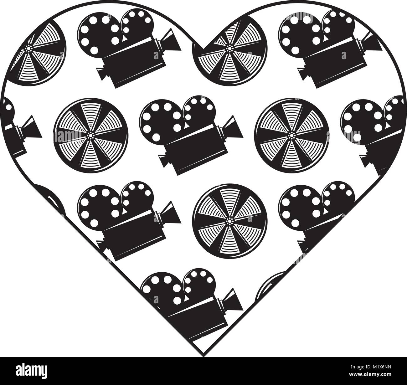 Heart movie theater Stock Vector Images - Alamy