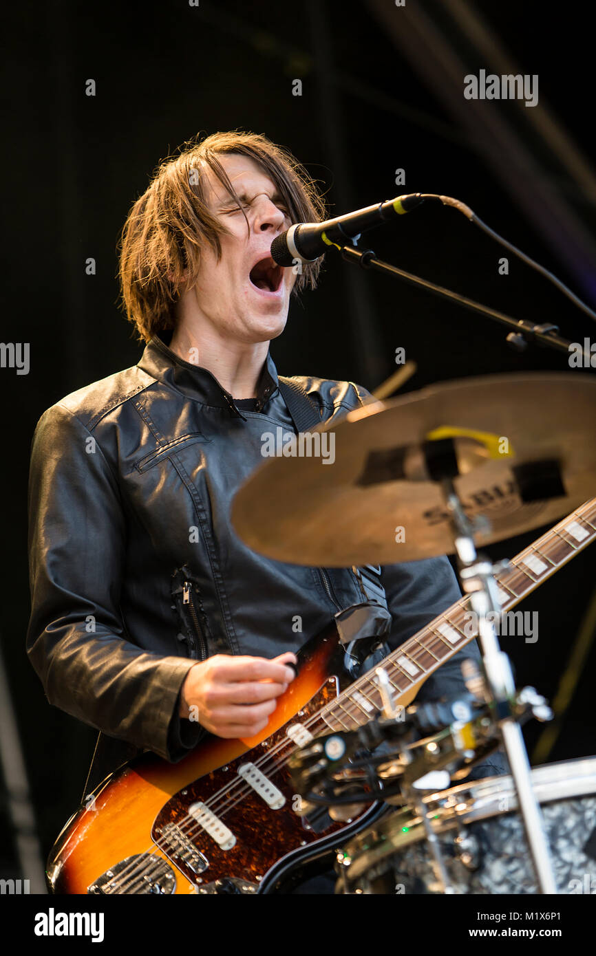 The Norwegian indie pop band Team Me performs a live concert at the ...
