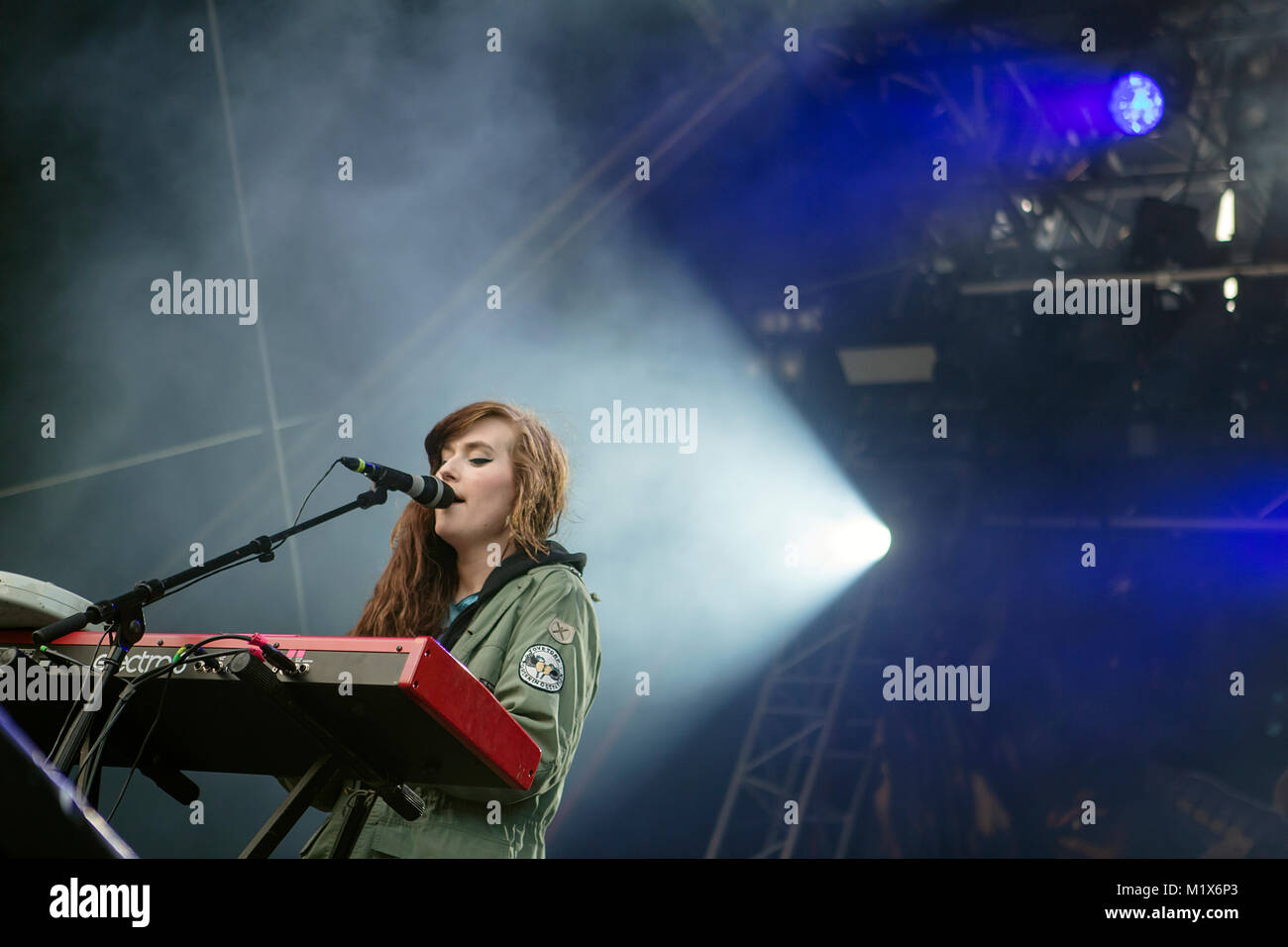 The Norwegian indie pop band Team Me performs a live concert at the ...