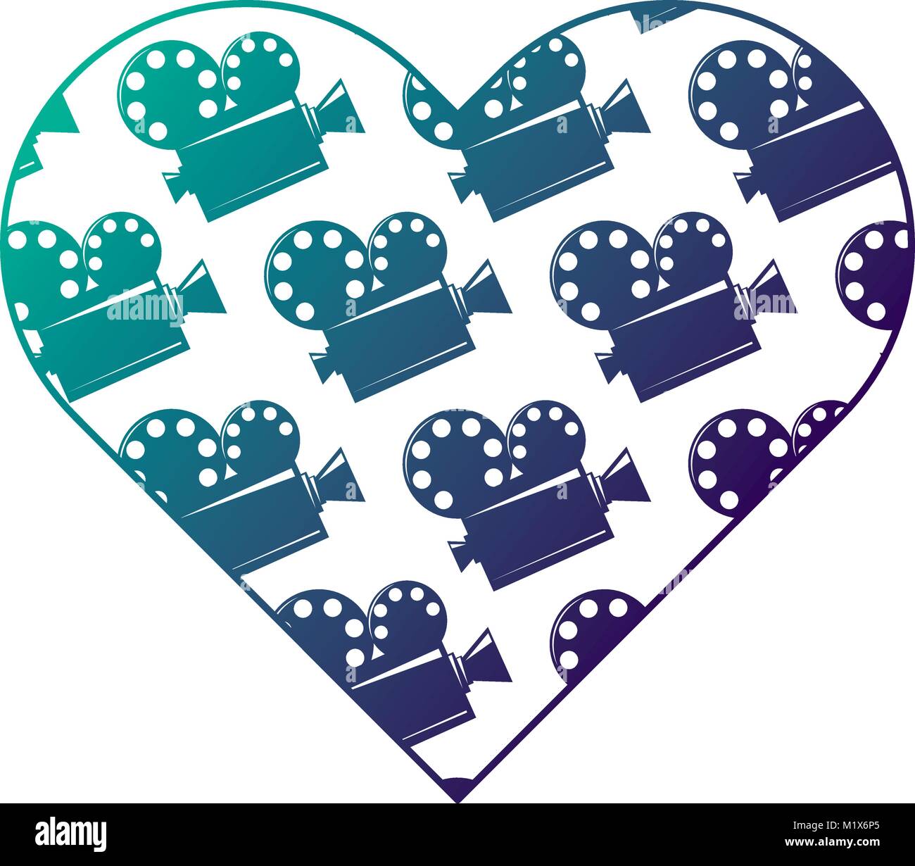 Heart movie theater Stock Vector Images - Alamy