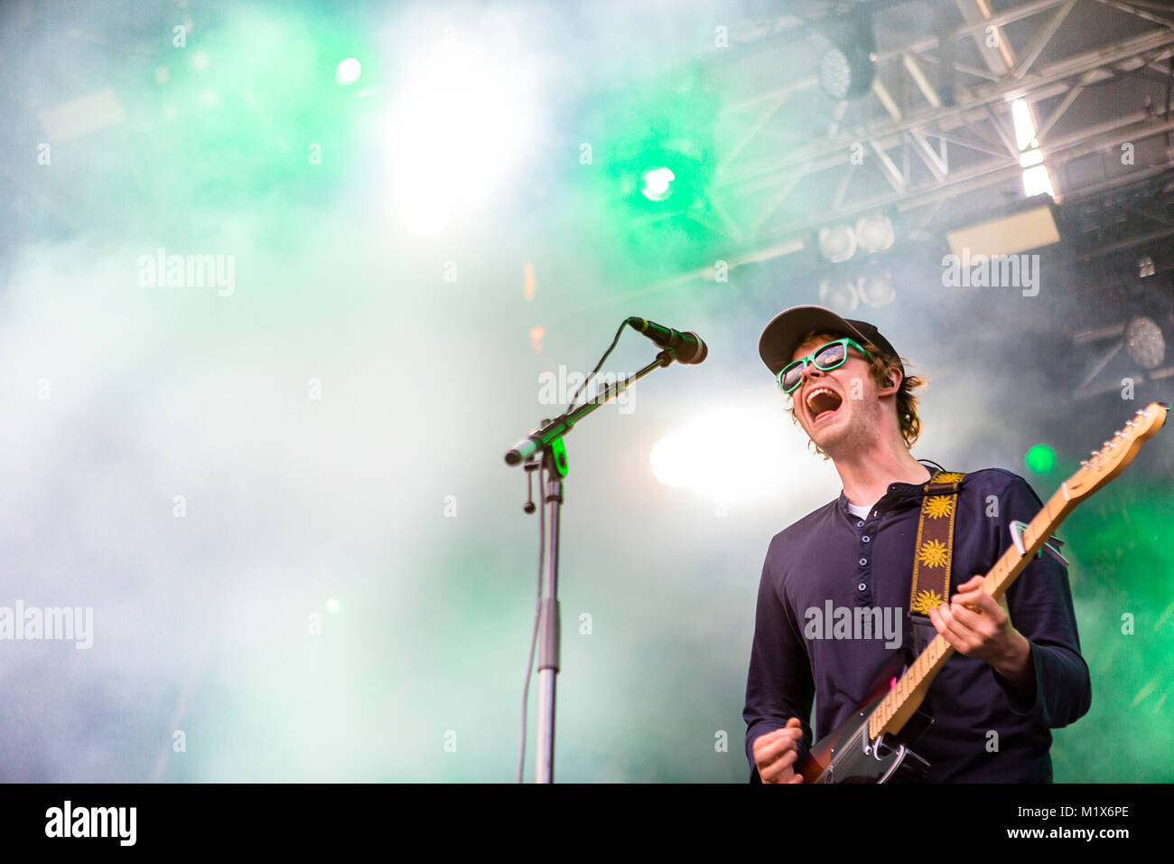 The Norwegian indie pop band Team Me performs a live concert at the ...