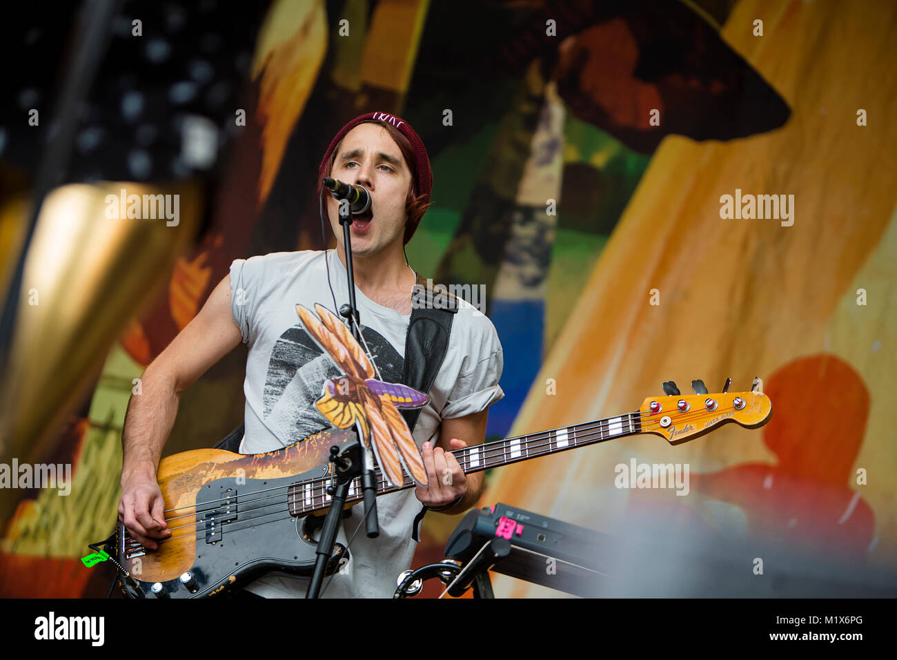 The Norwegian indie pop band Team Me performs a live concert at the ...