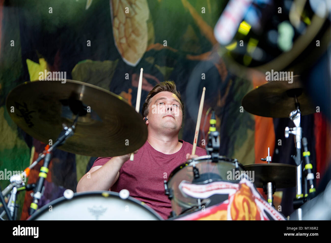 The Norwegian indie pop band Team Me performs a live concert at the ...