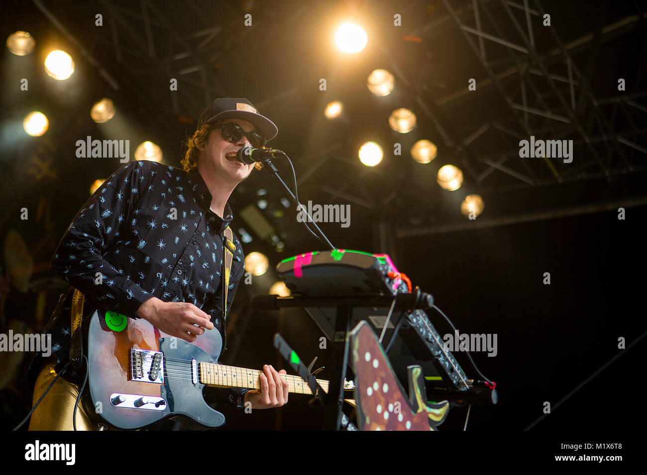 The Norwegian indie pop band Team Me performs a live concert at the ...