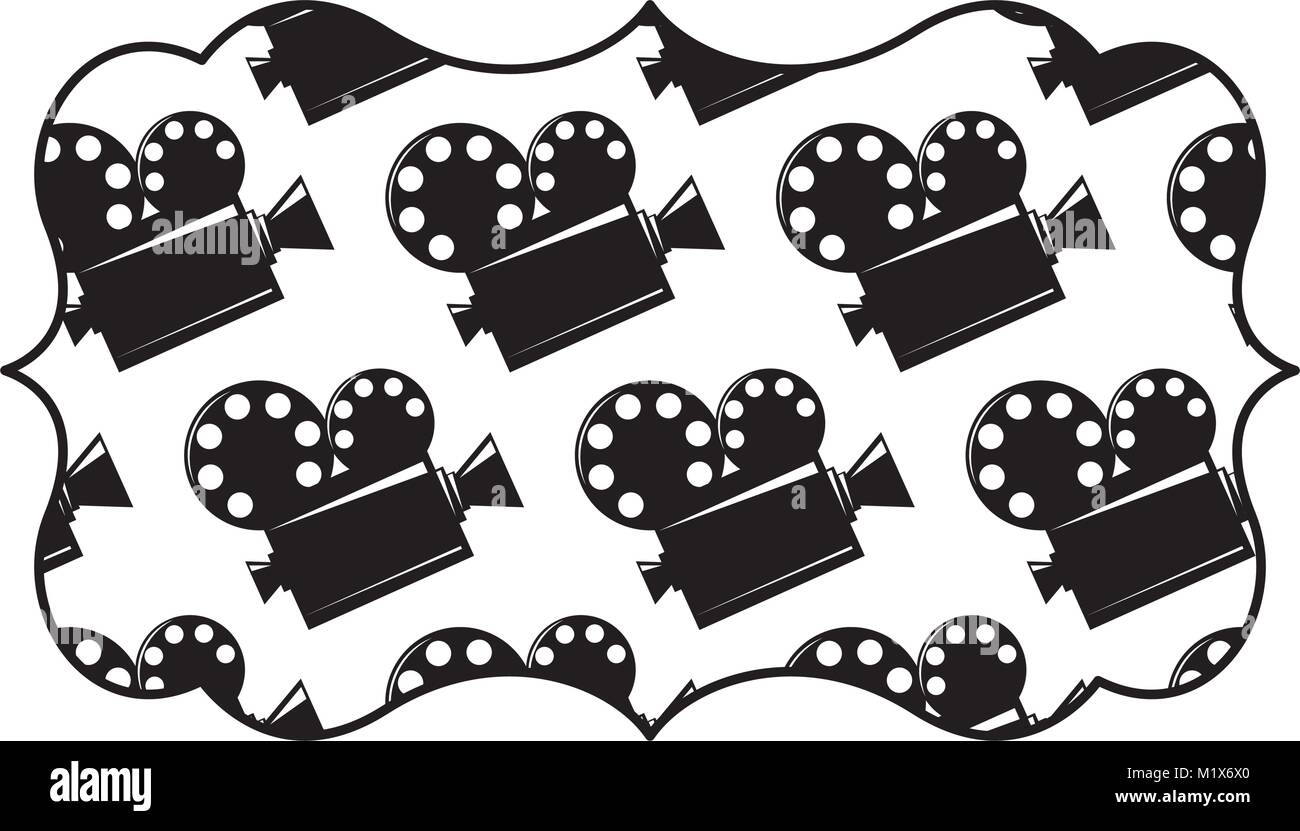 vintage label with film cinema movie projector Stock Vector Image & Art ...