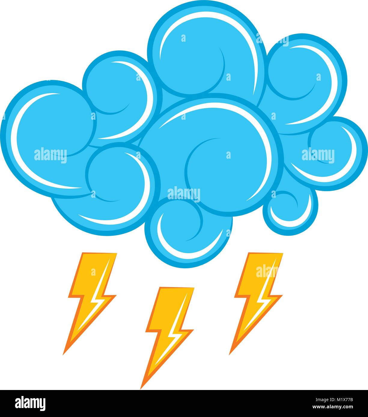 blue cloud thunderbolt storm cartoon image Stock Vector Image & Art - Alamy