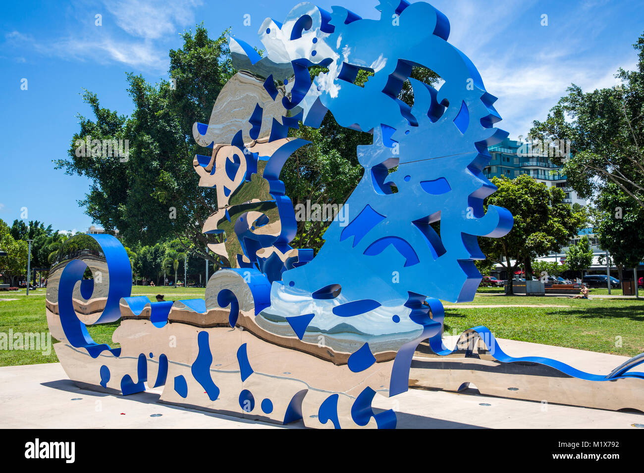 Reed Gateway sculpture in Cairns esplanade,Queensland,Australia Stock ...