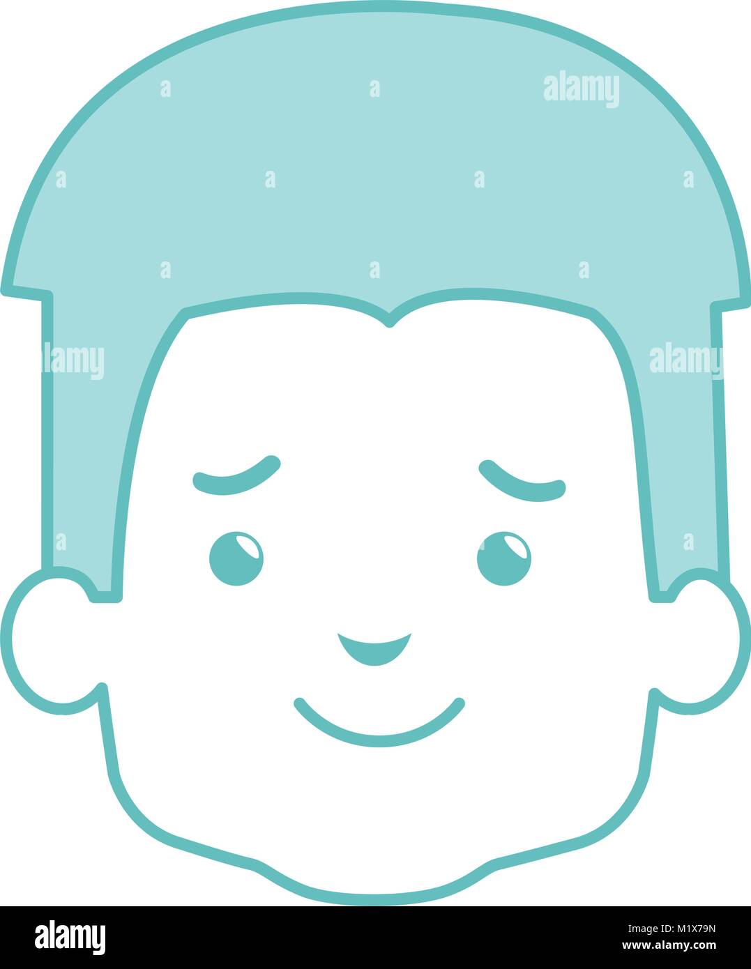 cute and little boy head Stock Vector Image & Art - Alamy