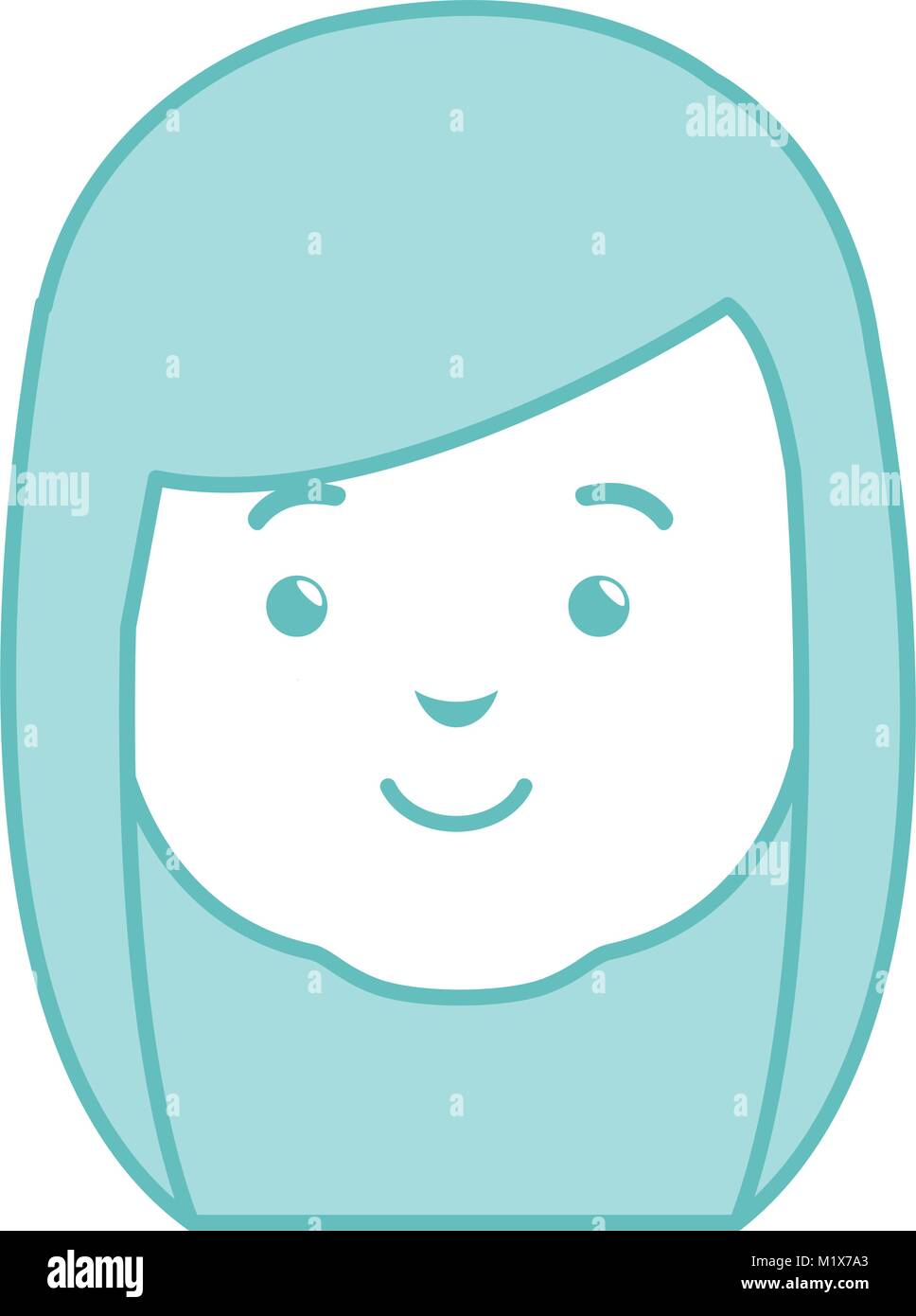 cute and little girl head Stock Vector Image & Art - Alamy