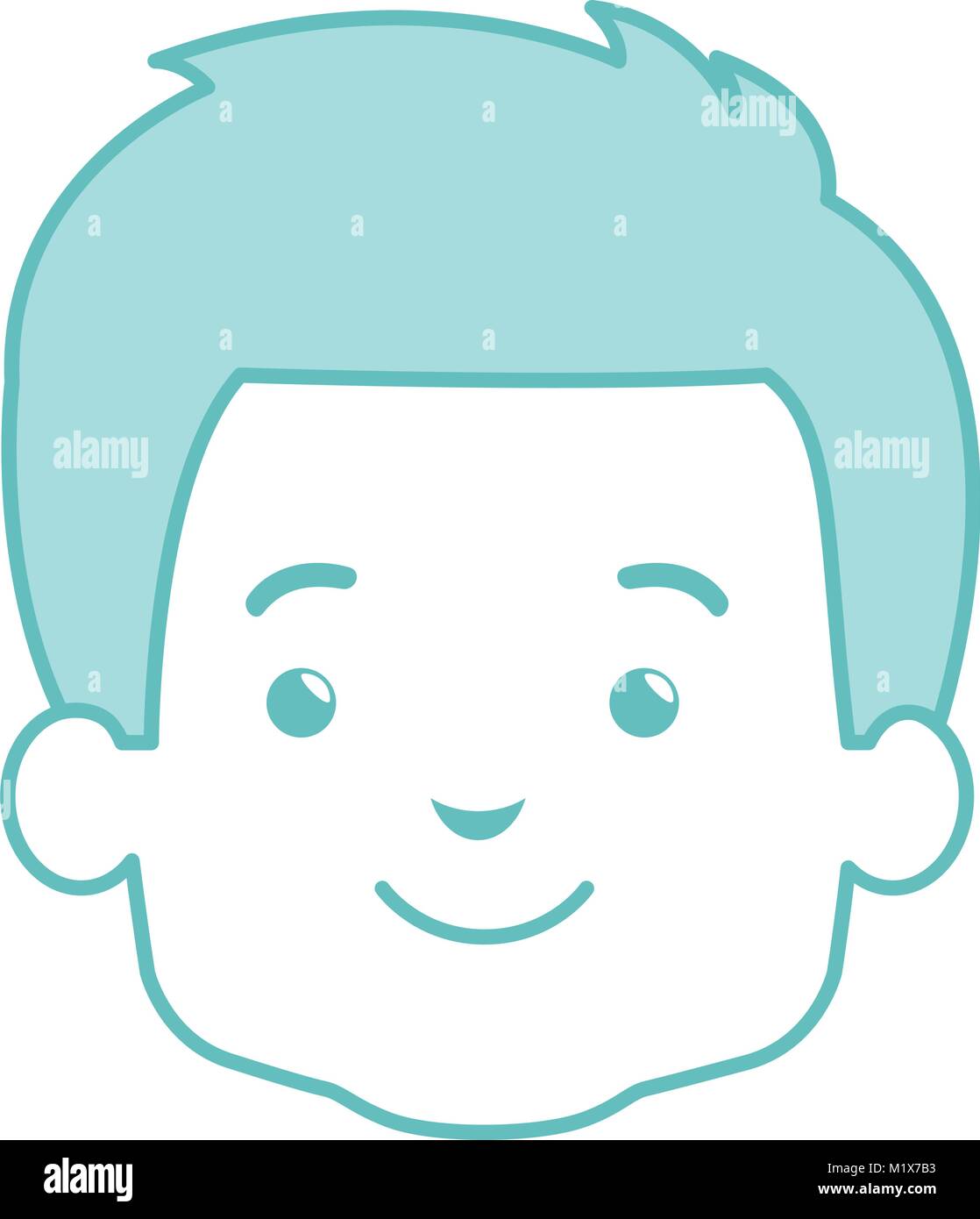 cute and little boy head Stock Vector Image & Art - Alamy