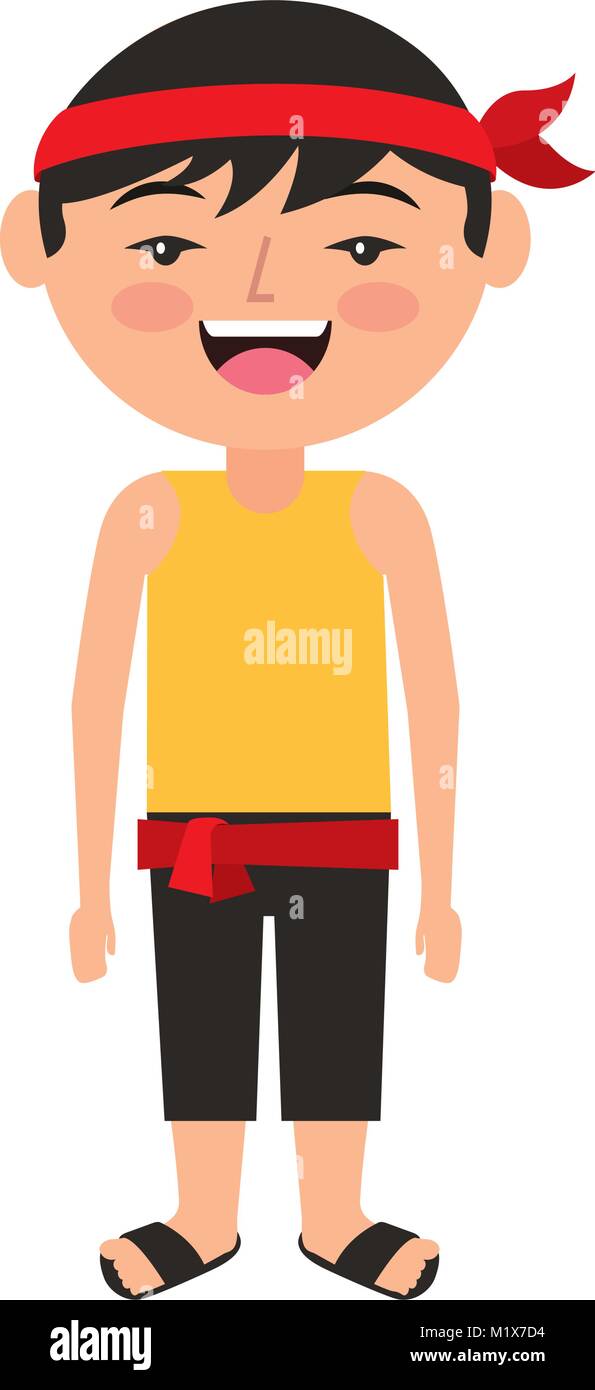 funny cartoon chinese man standing Stock Vector Image & Art - Alamy