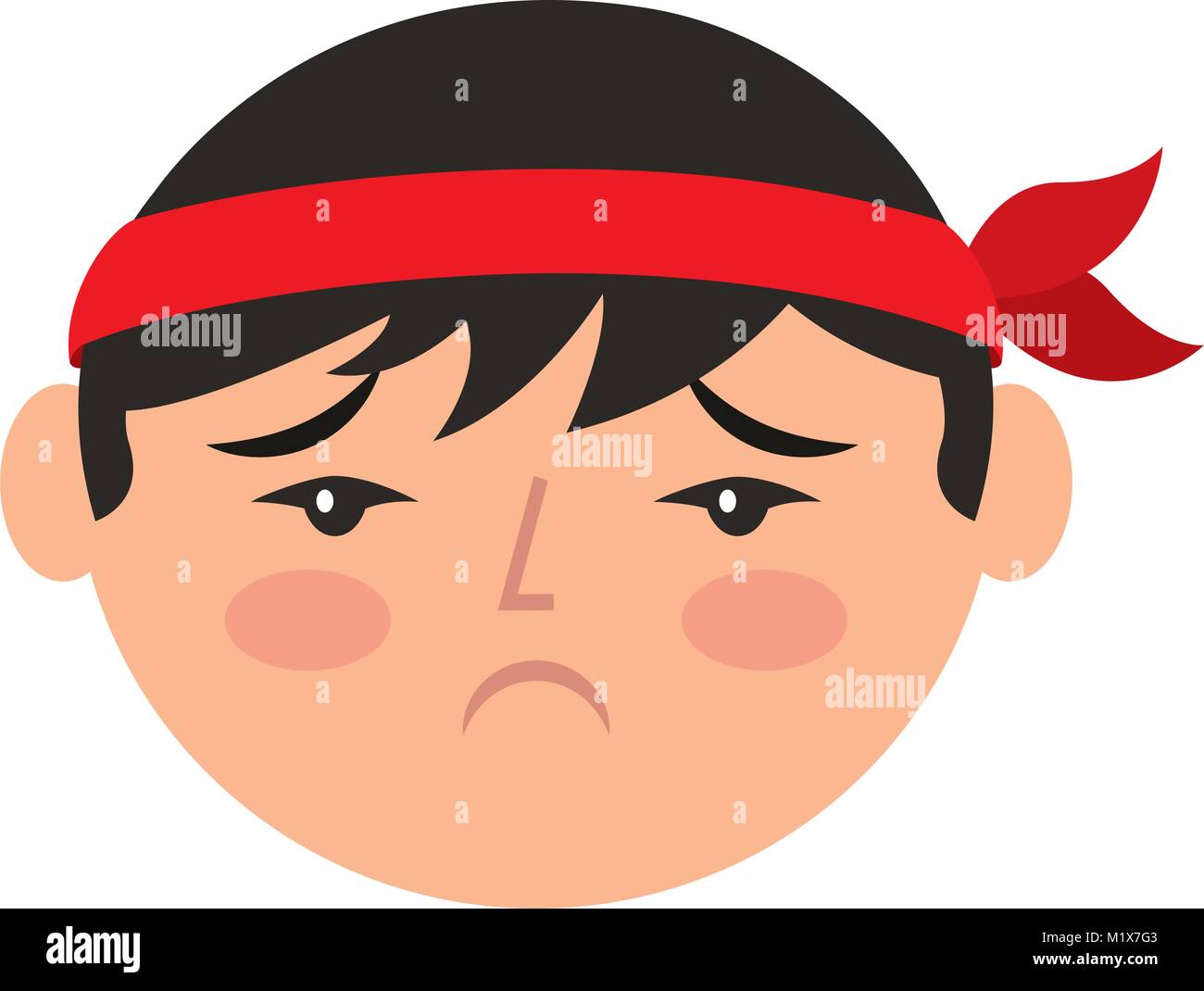 cartoon sad face chinese man Stock Vector Image & Art - Alamy