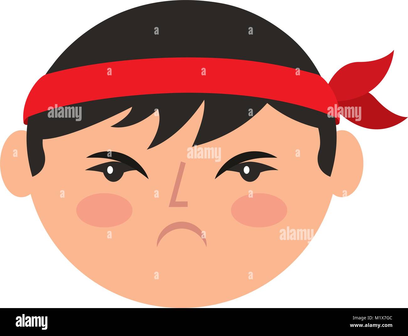 cartoon face angry chinese man Stock Vector Image & Art - Alamy